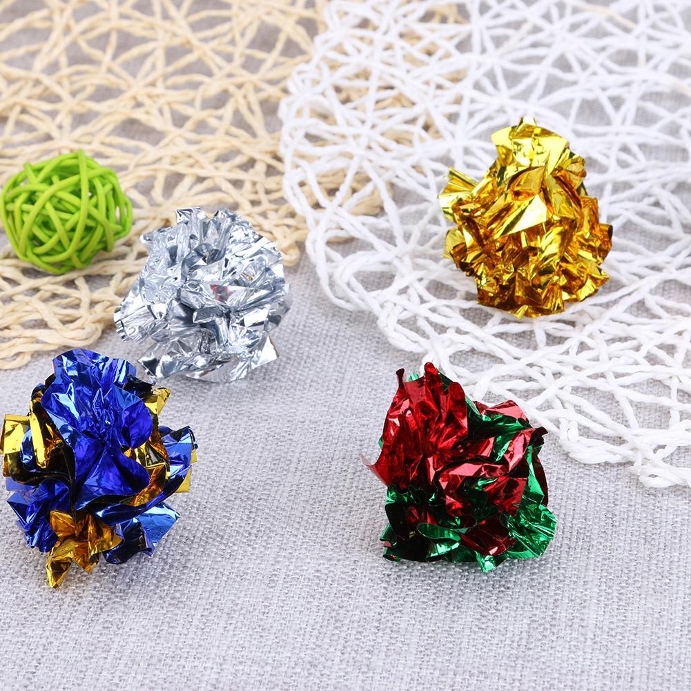 Ball Sound Tin Paper Toy Crinkle Balls for Cat Kitten Playing ...