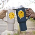 Retro Melting Smile Face Sticker Funny Groovy Hippie Stickers (5 inches ...