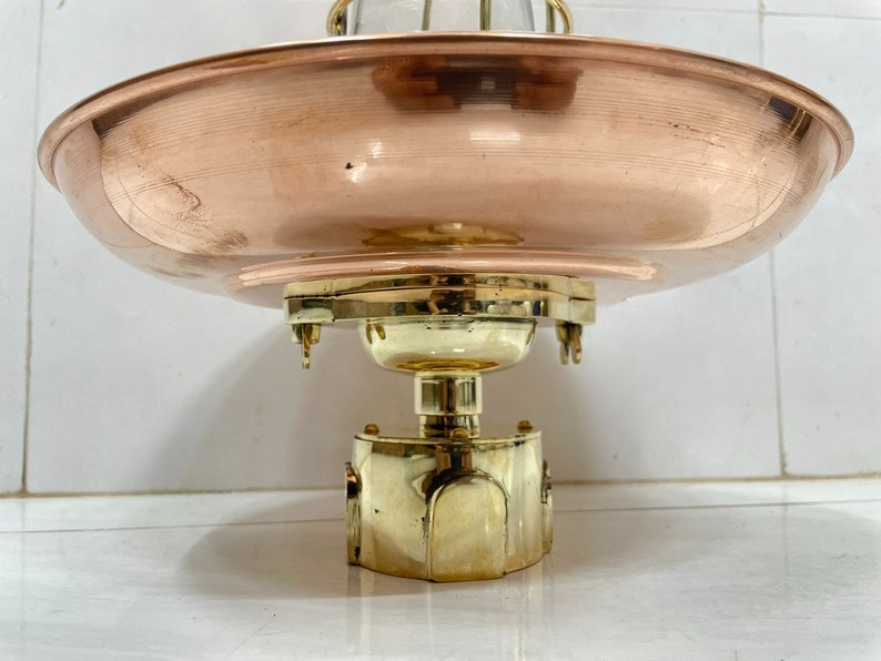 Home Wall/Ceiling Marine Brass Bulkhead Light w/ Copper Shade ...