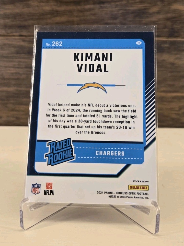 2024 Donruss Optic #262 Kimani Vidal Holo Rated Rookie RC Chargers | eBay