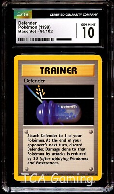 CGC 10 GEM MINT Defender 80/102 Base Set Pokemon Card | eBay