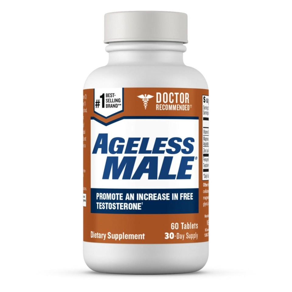 Ageless Male Testosterone Booster (60 Capsules) Exp11/ 2028 ...