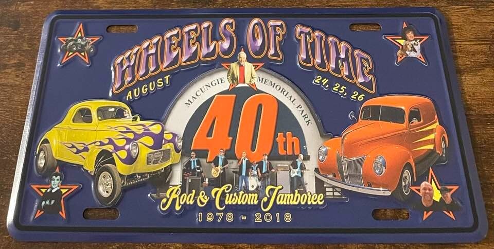 2018 Wheels of Time Car Show Booster License Plate Hot Rod Custom ...