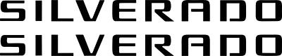 2x Chevy Silverado Logo Vinyl Decal Stickers; Racing, Truck, Off Road ...