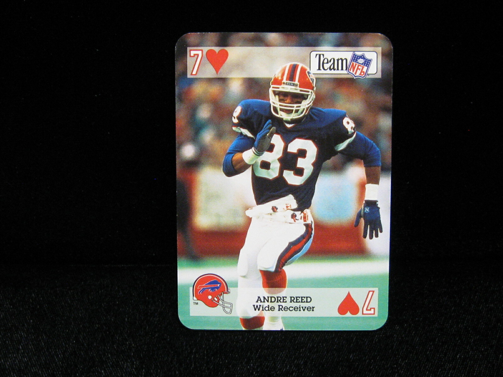 1992 Andre Reed Buffalo Bills 7 of Hearts Playing Card Star Decks ...