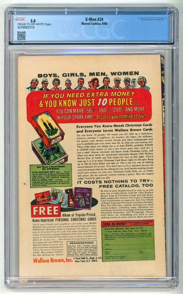 X-MEN #24 CGC VG/FN 5.0 1ST LOCUST DOCTOR AUGUST HOPPER COMIC 1966 | eBay