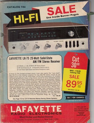 Lafayette Radio Electronics 1970? Catalog 724 HAM CB STEREO GUITAR AMPS ...
