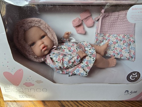 ARIAS Realistic Baby Doll 14" with Full Vinyl Body Original Box- Spain ...