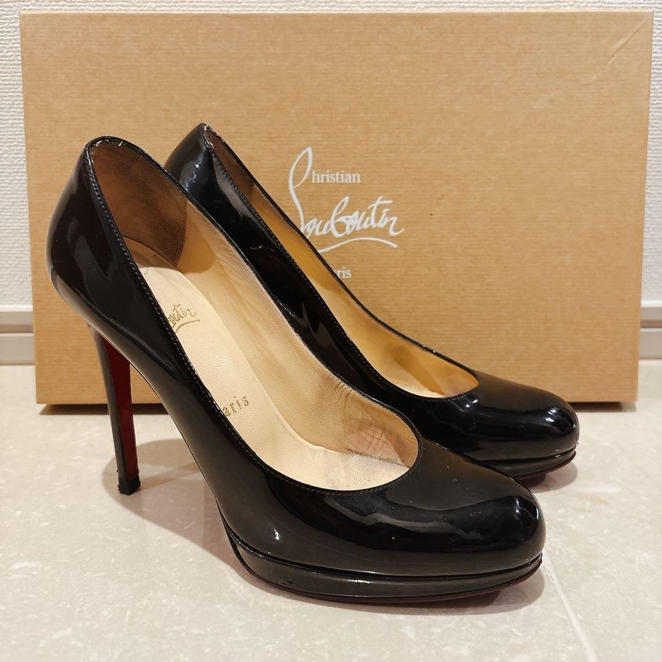 Christian Louboutin Pumps Heel Leather Black EU36.5/US6.5 112037c | eBay