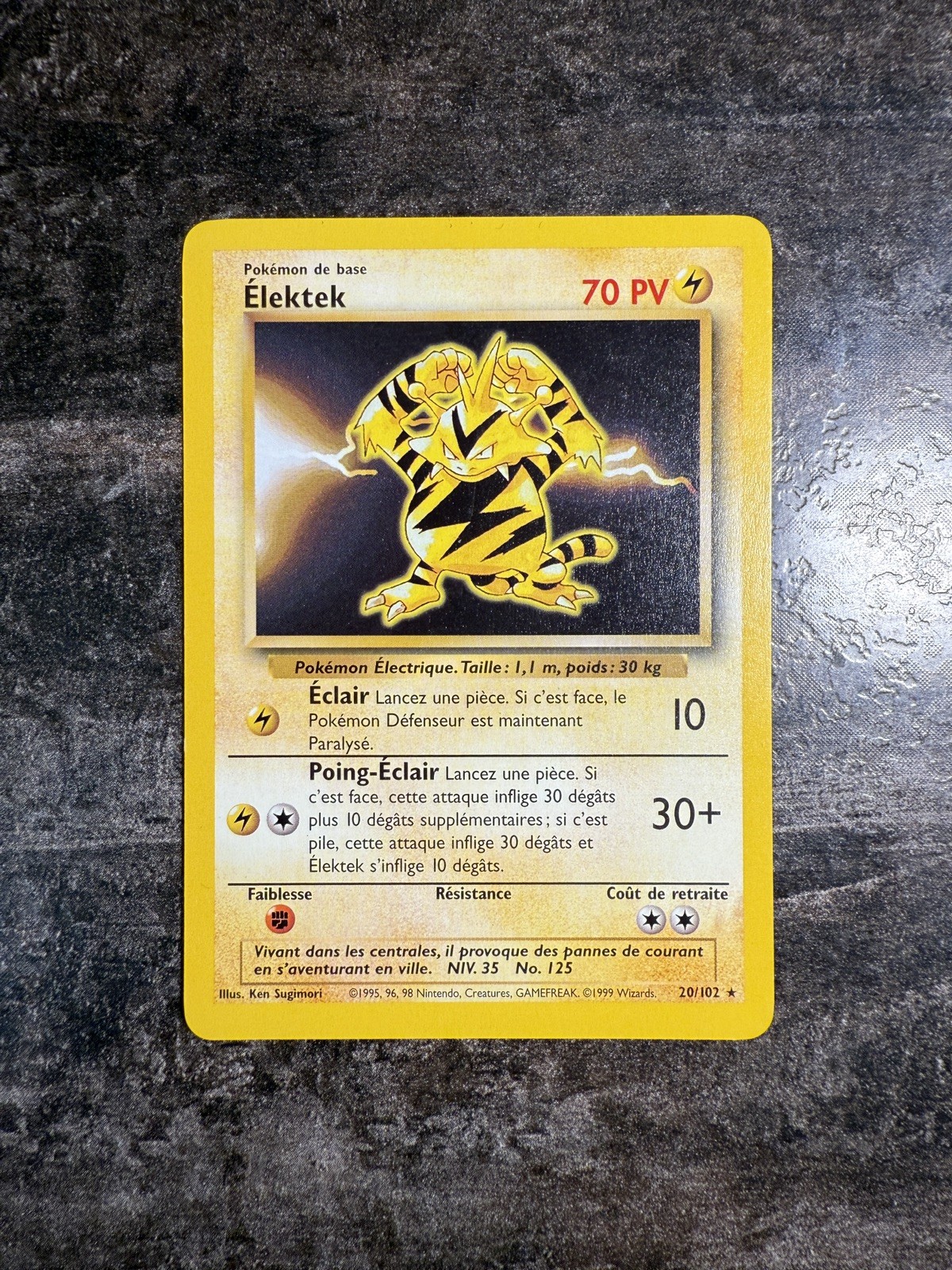 Elektek (20/102) French Base Set - Pokémon Electabuzz - LP | eBay
