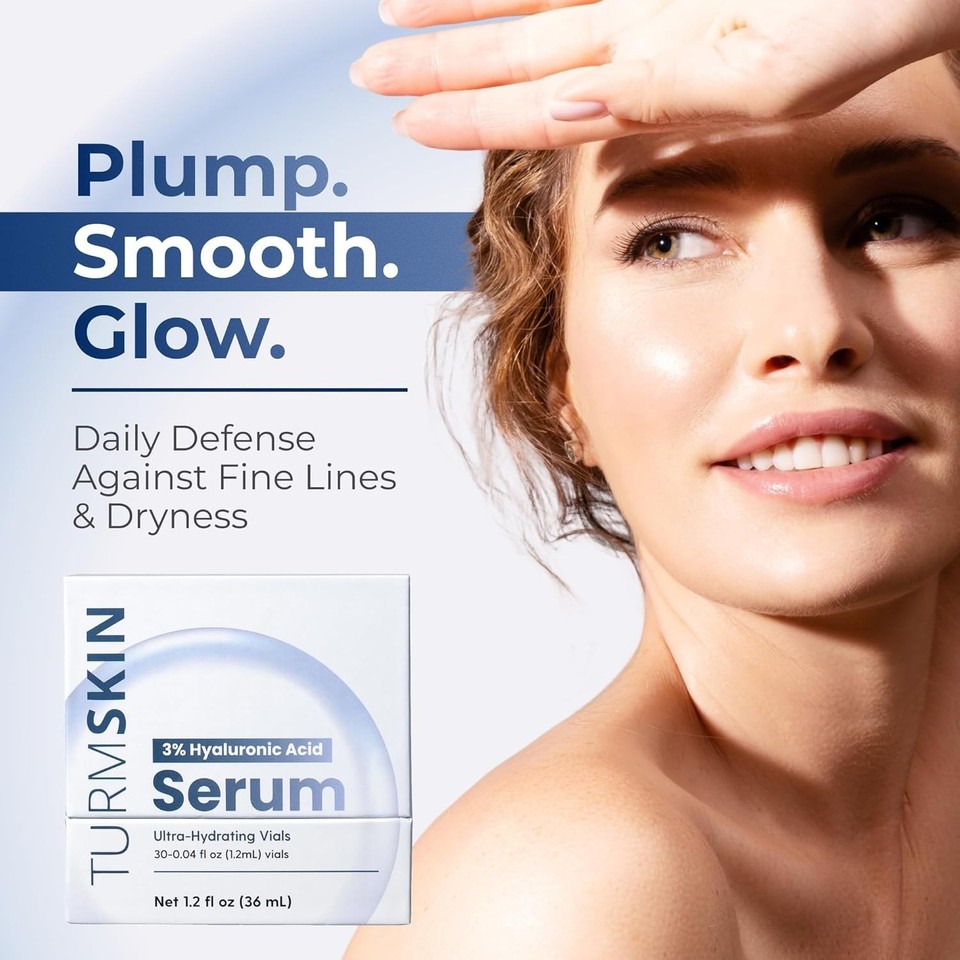 TURMSKIN® Hyaluronic Acid Serum Ampoules [ULTRA HYDRATING VIALS] - 3% ...