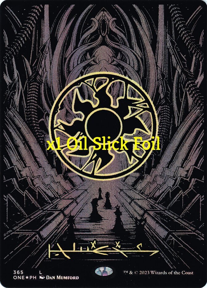 MTG Oil Slick Raised Foil Phyrexia: All Will Be One ONE Basic Lands ...