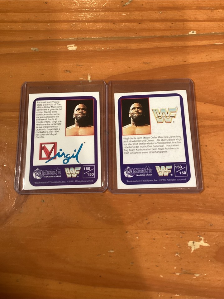 1991 WWF Virgil Card #150 German & Italian Card | eBay