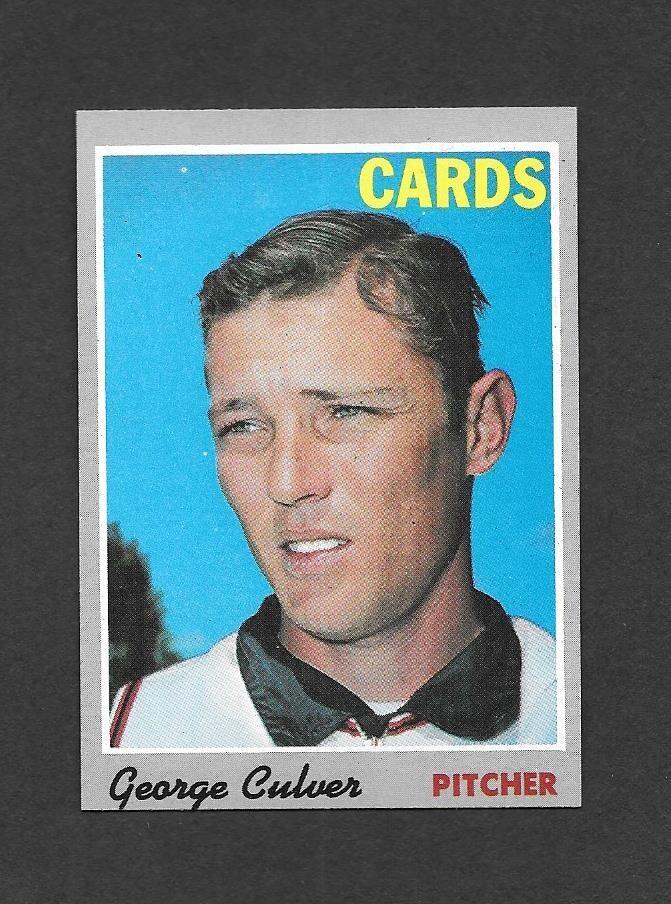 1970 TOPPS BASEBALL #92 GEORGE CULVER NRMT MJ | eBay