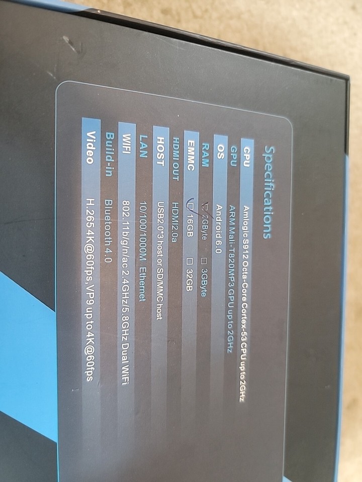 Freestream Android 6.0 4k Ultra HD TV Stream Box W/ Remote And Power ...