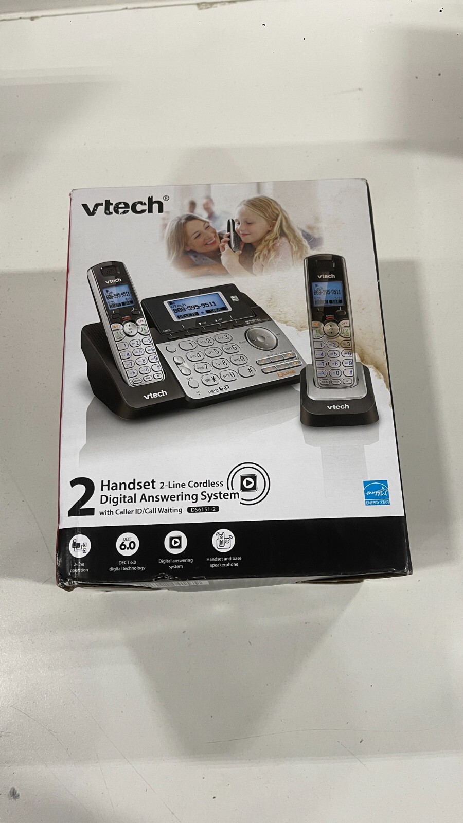 VTech DS6151 2 Handset 2-Line Answering System with Dual Caller ID/Call ...