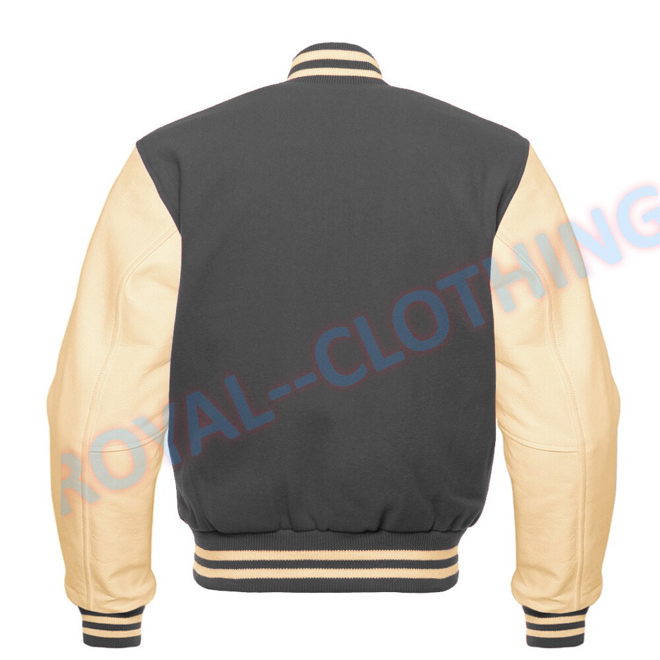 New Men's Premium Classic Snap Button Vintage Baseball Letterman ...