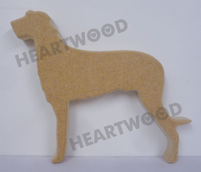 Irish Wolfhound dog shape in MDF (130mm x 18mm thick)Wooden craft shape ...
