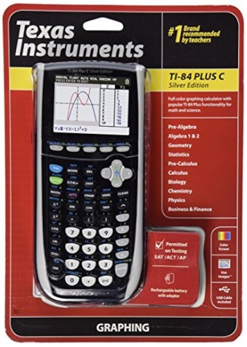 Texas Instruments TI-84 Plus C Silver Edition Graphing Calculator Black ...