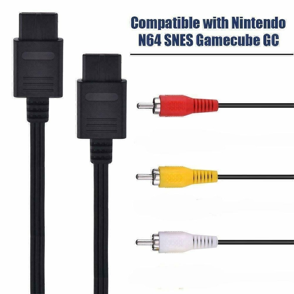 FOR NINTENDO 64 N64 AV AUDIO VIDEO A/V CABLE CORD WIRE TV GAME HTE ...