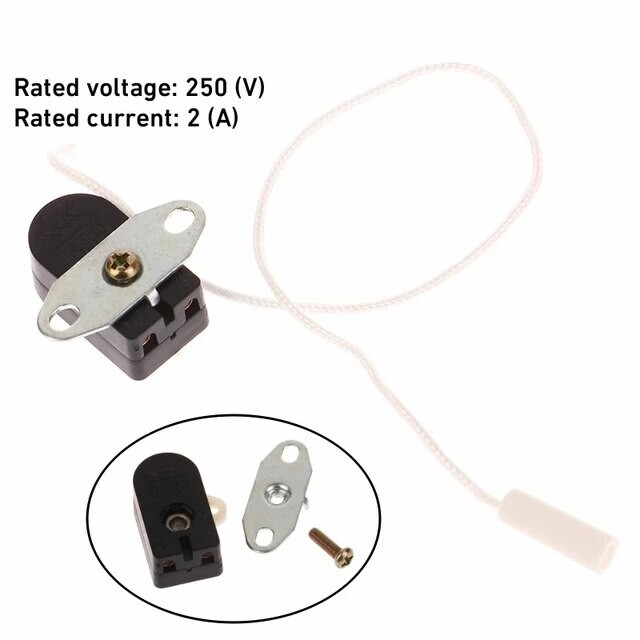 Small Pull Switch Light Pull Switch On/off | 1 Hole Mounting, 230V~/3A