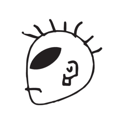 Punk Alien Stick Figure - Decal Sticker - Multiple Color & Sizes ...