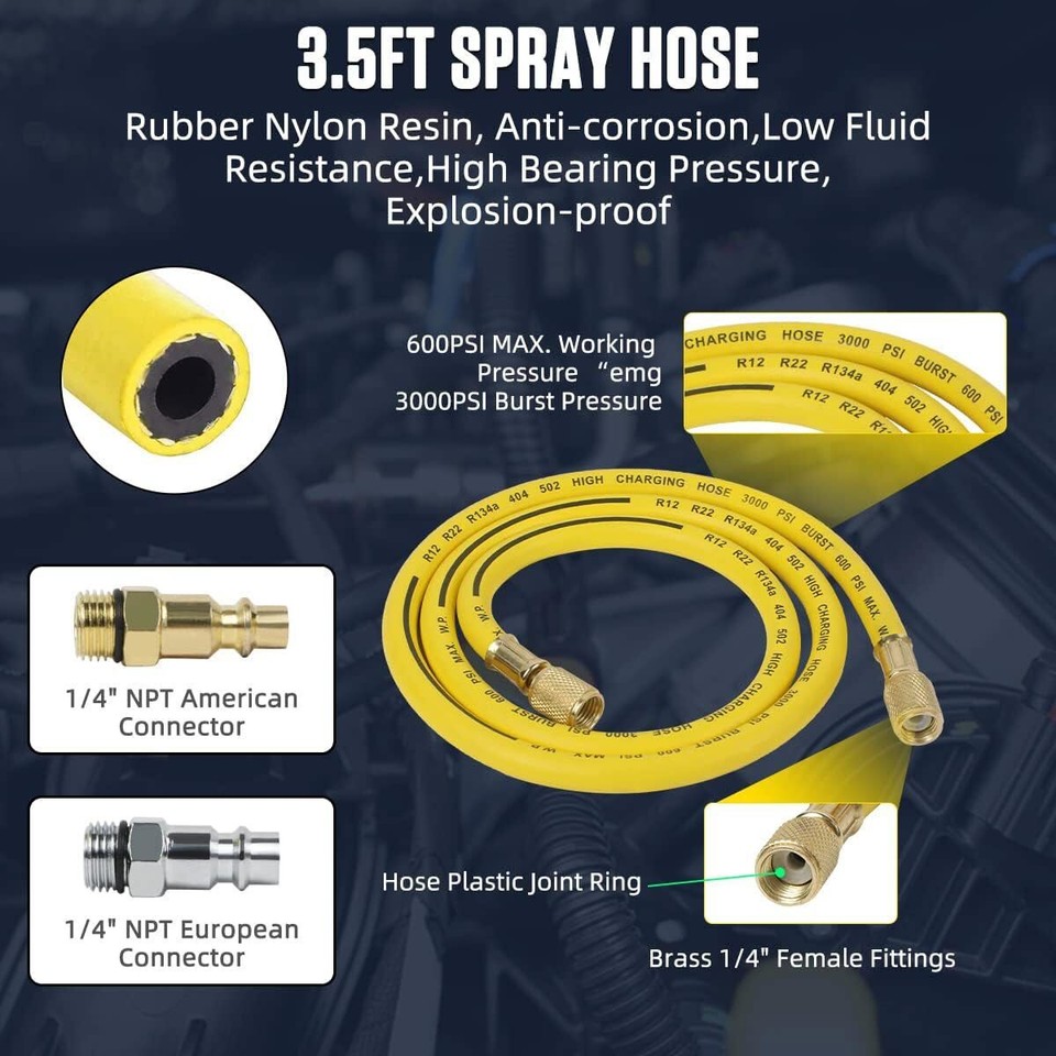 AC Flush Kit Automotive Home Air Conditioner System Clean Canister ...