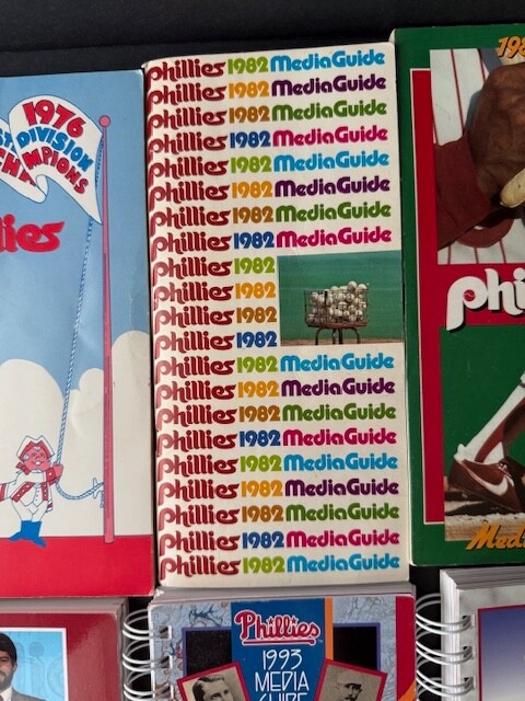 Lot of 8 Philadelphia Phillies Media Guides 1970s 1980s 1990s Vintage ...