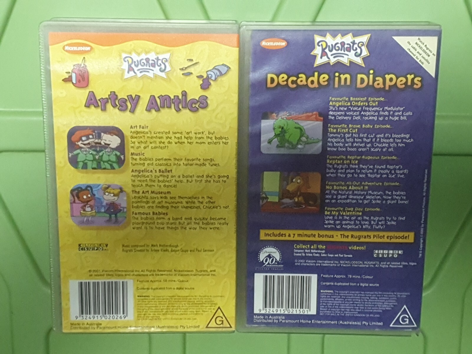 Rugrats Drcade In Dipers & Artsy Antics Vhs X2 Watched Works Great ...