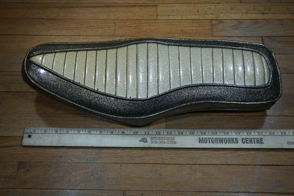 NOS Custom Low Profile Gold Metal Flake Chopper Seat, Ironhead ...