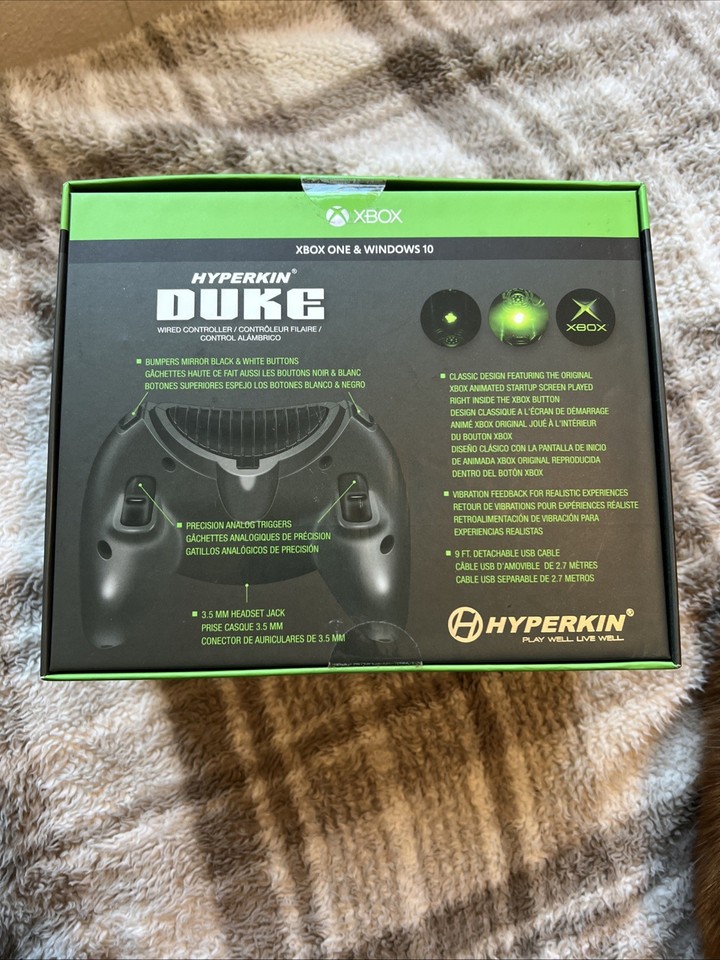 Hyperkin Duke Wired Controller Black For Xbox One & Windows 10. Sealed ...