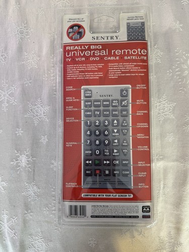 Sentry Really Big Rmc10 Universal Remote Control Programming