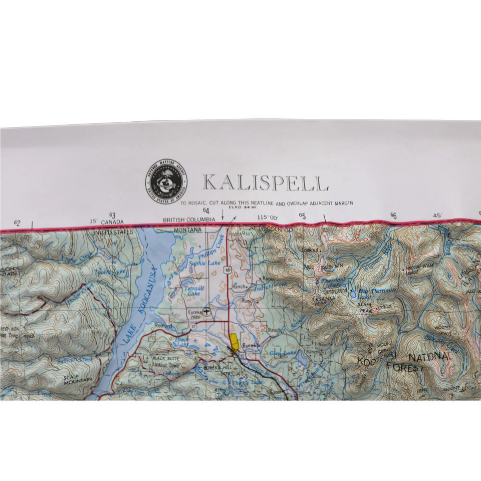 Hubbard Scientific Kalispell, Montana 3D Raised Relief Map - Unframed ...