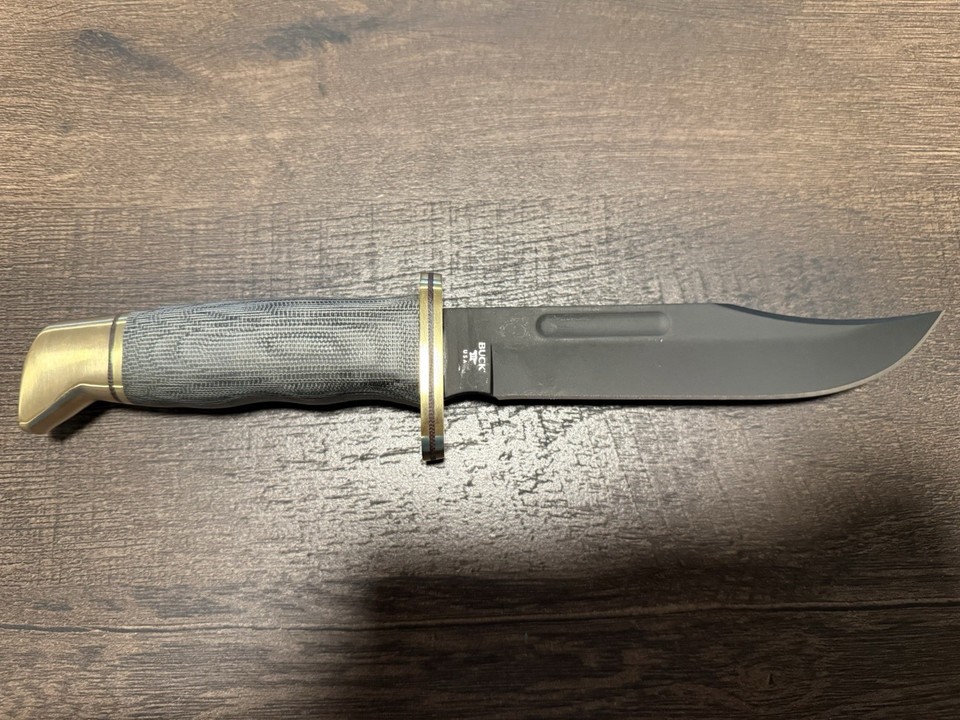 Buck Knives 119 Special Magnacut - Black Micarta/Brushed Brass Build ...