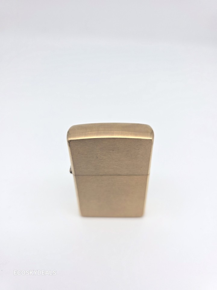Zippo Armor Brushed Brass Windproof Lighter Genuine Heavy Wall Made in ...