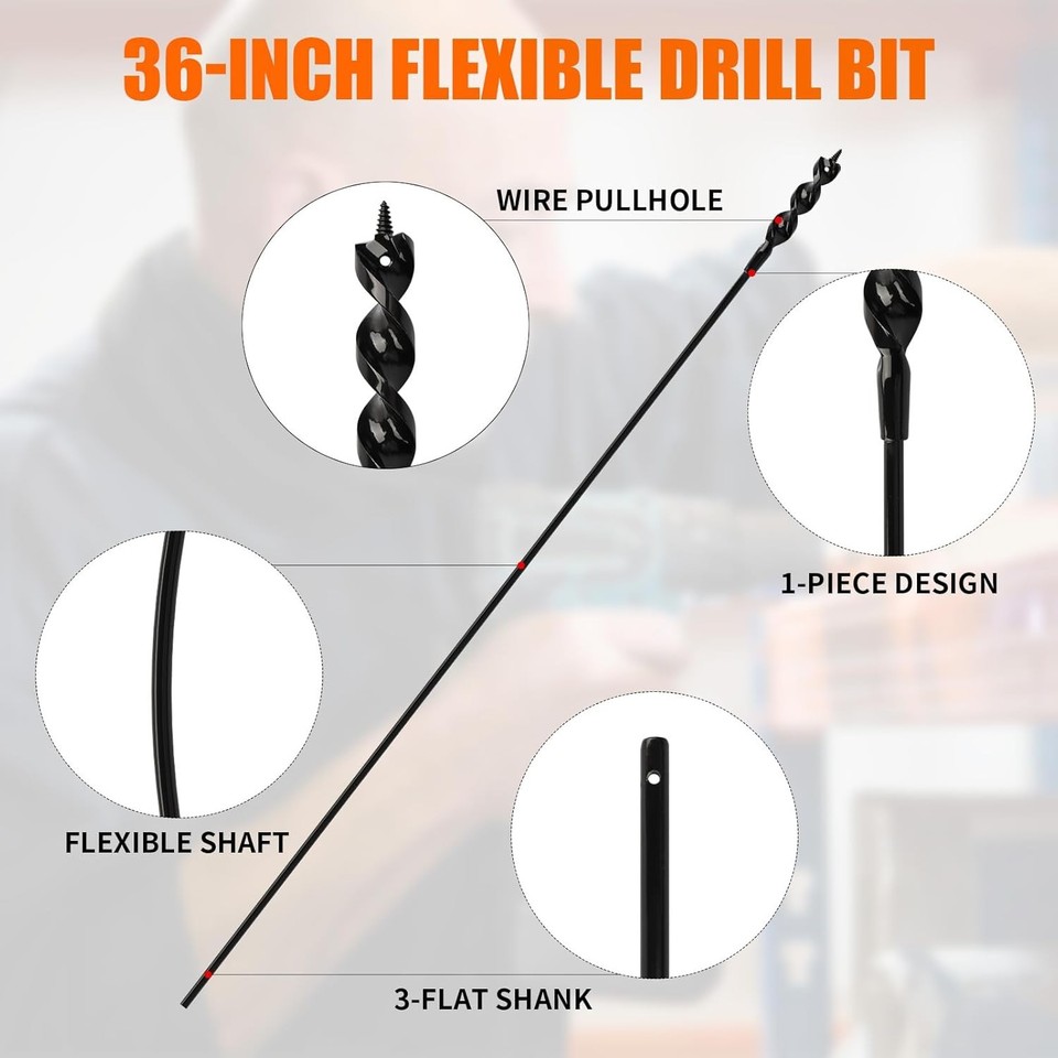 Flexible Installer Drill Bit-3/4 Inch x 36 Inch, 36 inch (3 FT) | eBay