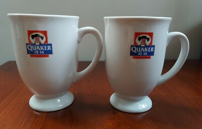 Quaker Oats White Ceramic Mug Cup Coffee Tea Breakfast Ware Rare ...