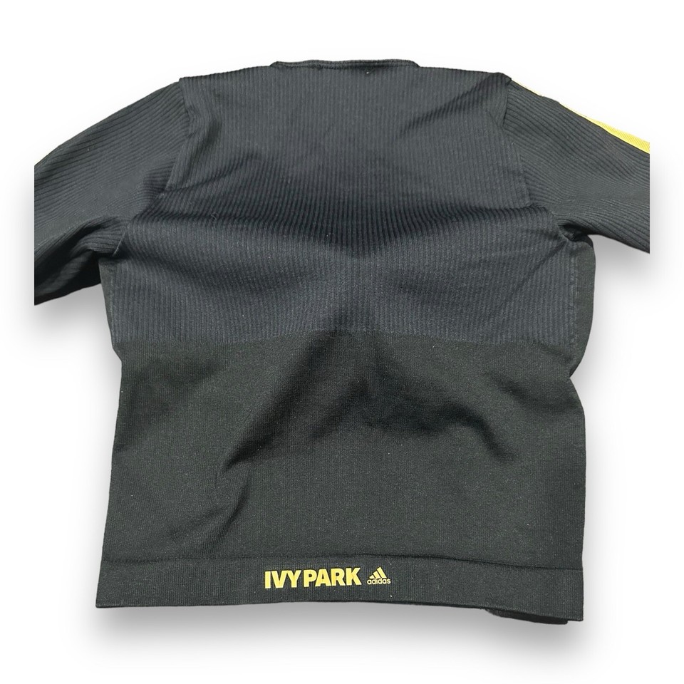 Adidas X Ivy Park Circular Knit Crop Top Size XS Extra Small Black ...