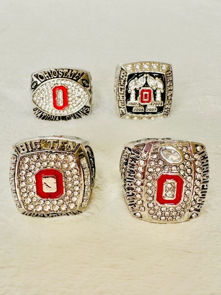 4 PCS Ohio State NCAA Championship Ring Set W Box, US SHIP | eBay