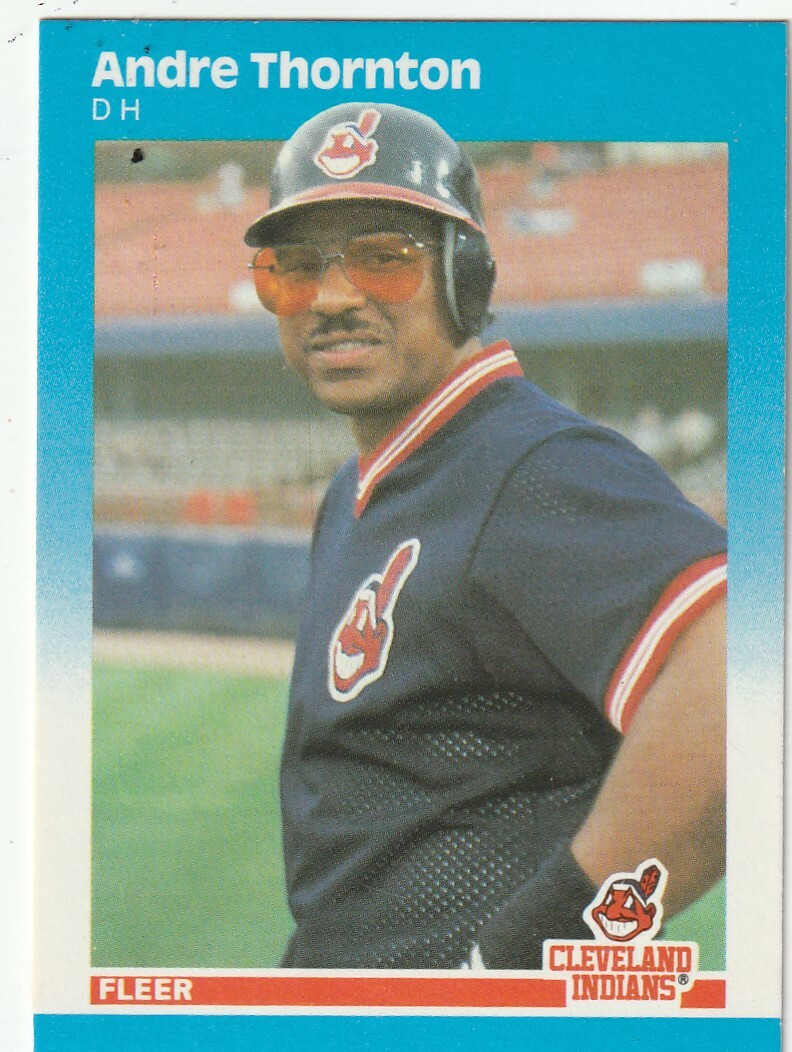 FREE SHIPPING-MINT-1987 Fleer Andre Thornton #262 INDIANS PLUS BONUS ...