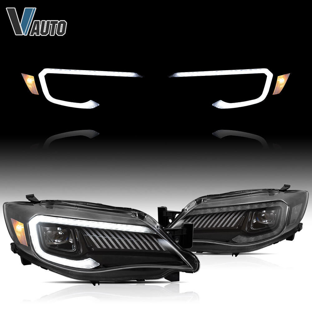 For 08-14 Subaru Impreza WRX/WRX STI VLAND LED Projector Headlights ...