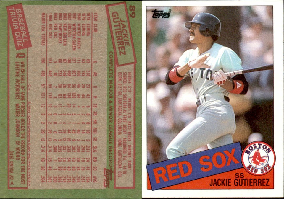 1985 Topps Baseball Cards Complete Your Set U-Pick #'s 1-200 NM/MINT | eBay