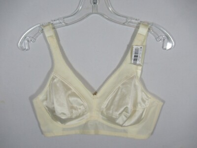 Nearly Me Mastectomy Bra 36D Ivory Wireless Breast Form Pocket Satin | eBay
