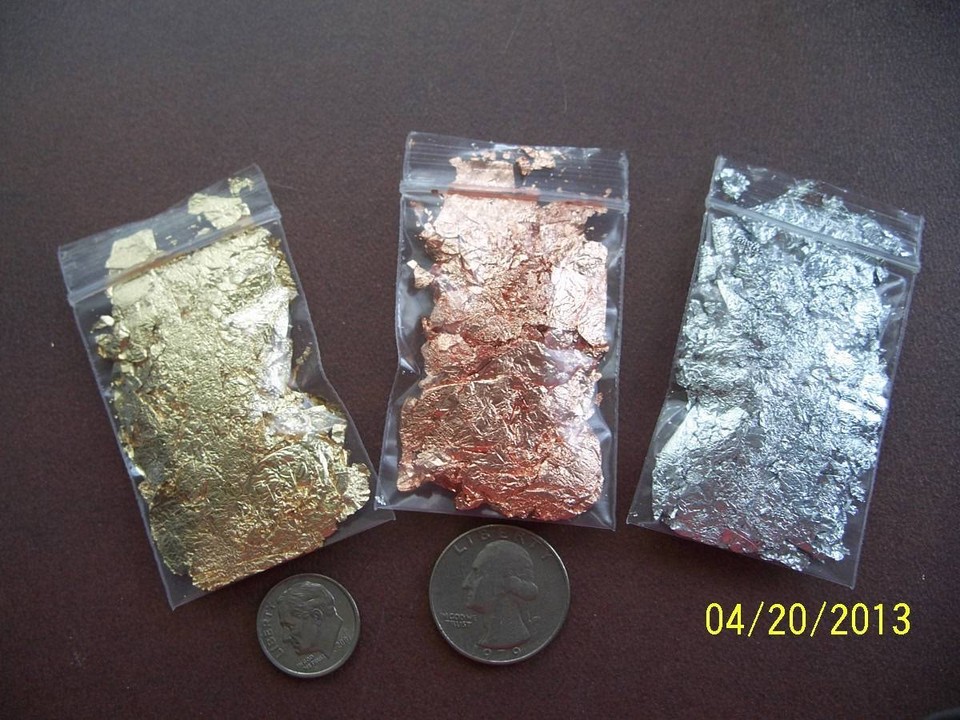 ORGONE MAKING SUPPLIES - Gold Leaf - Silver Leaf - Copper Leaf | eBay