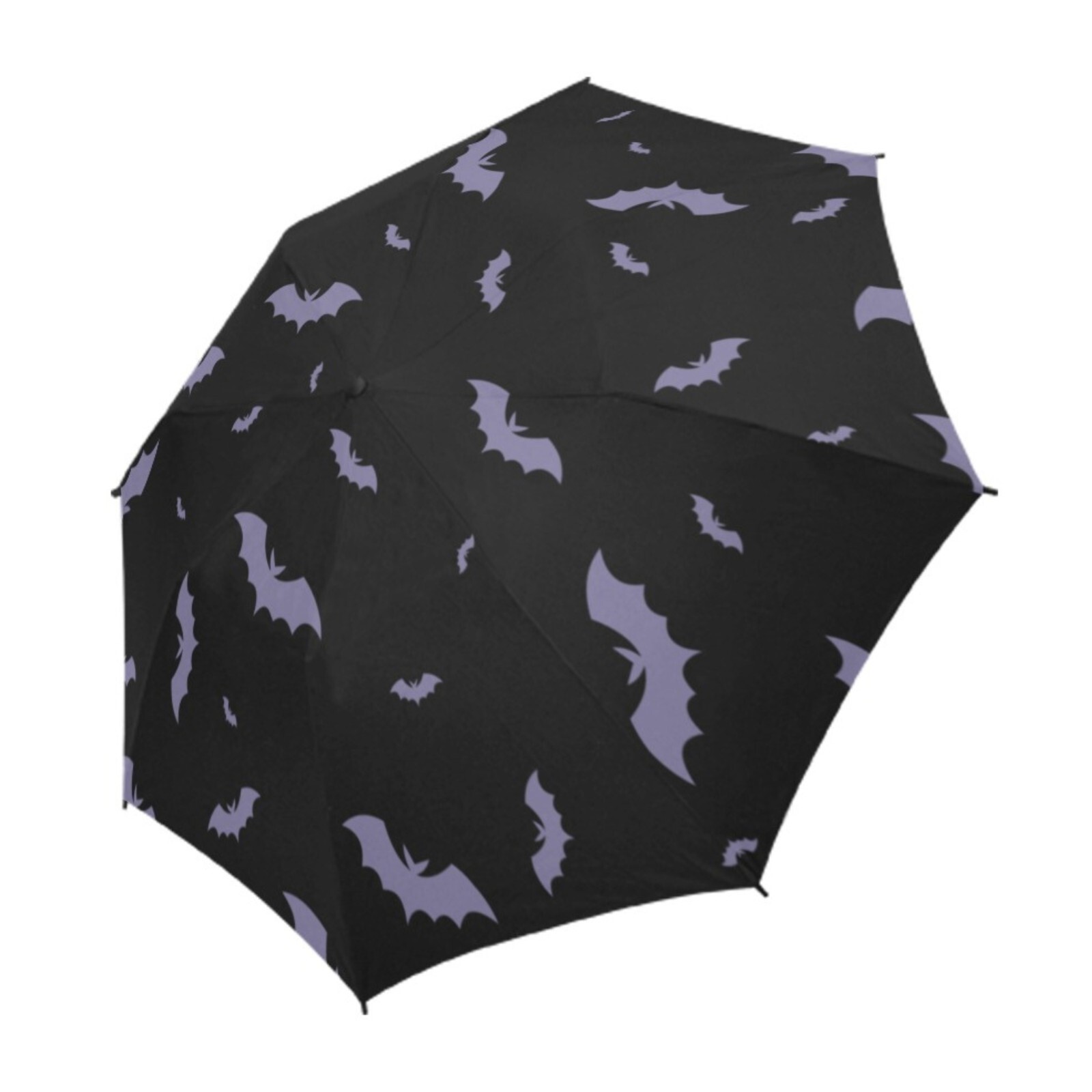 Gothic Bat Rain Umbrella- Semi Automatic Foldable Umbrella- Bat Print ...
