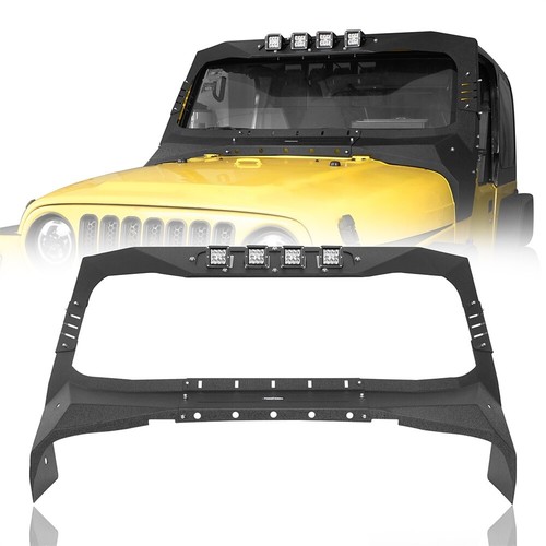 Madmax Windshield Frame Cover Visor Cowl Armor For Jeep Wrangler TJ JK ...