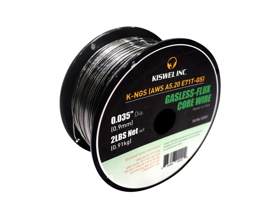 (Made In USA) K-NGS E71T-GS .035in. Dia 2lb Gasless-Flux Core Wire ...