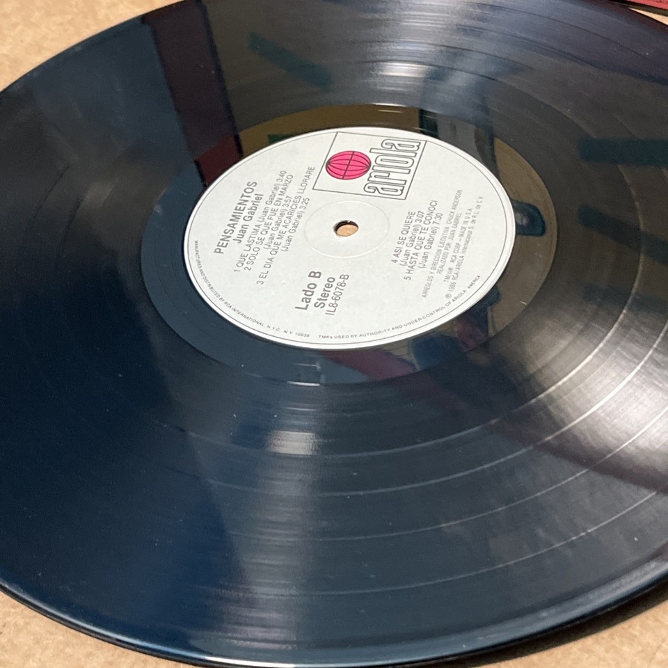 JUAN GABRIEL pensamientos (86’ ARIOLA VINYL LP MEXICO) No JACKET NO ...