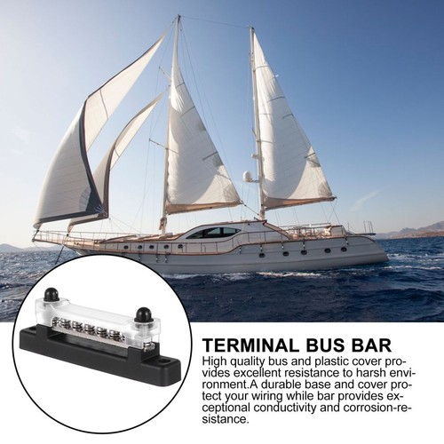 1pc 6 Terminal Bus Bar With Transparent Cover Power Distribution for ...