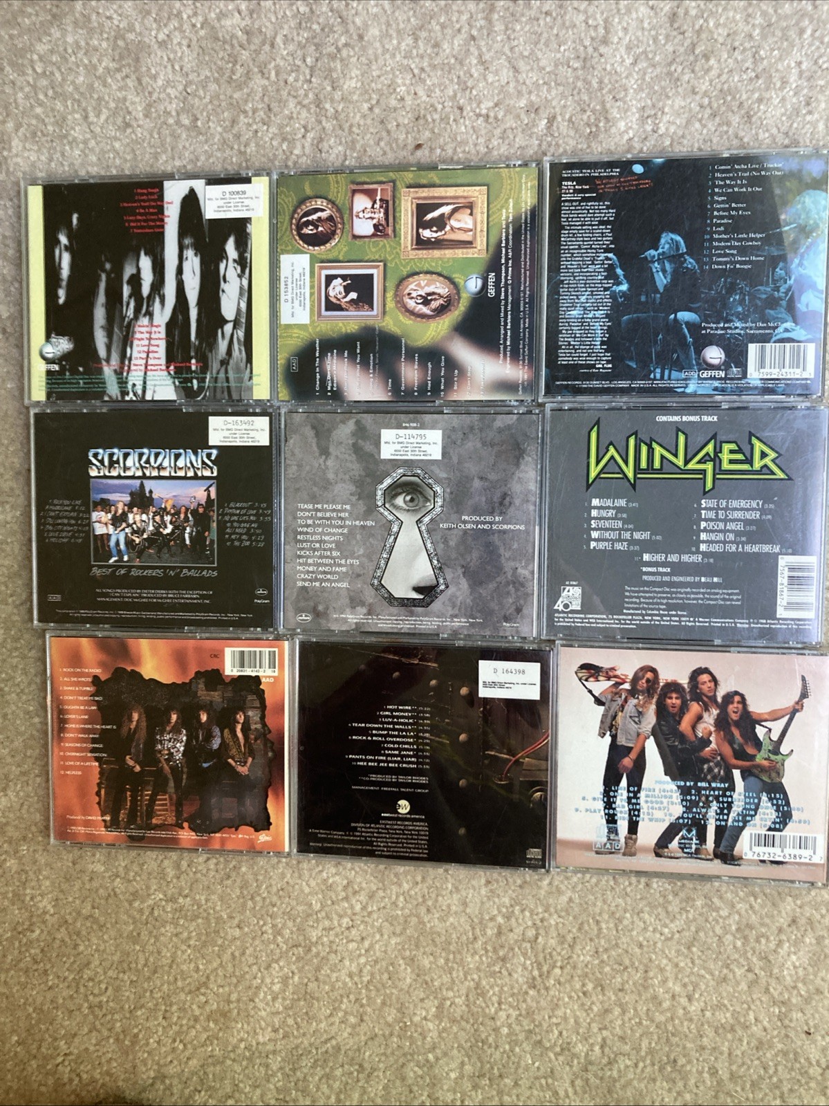 Tesla Winger Kix Scorpions Firehouse Trixter Lot Of 9 CDs | eBay